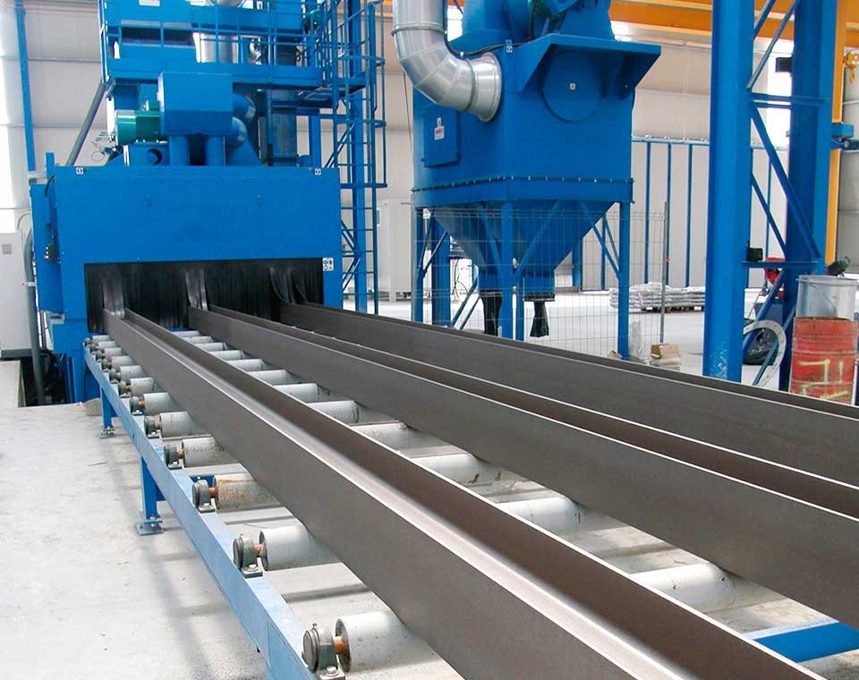 steel plate shot blasting machine