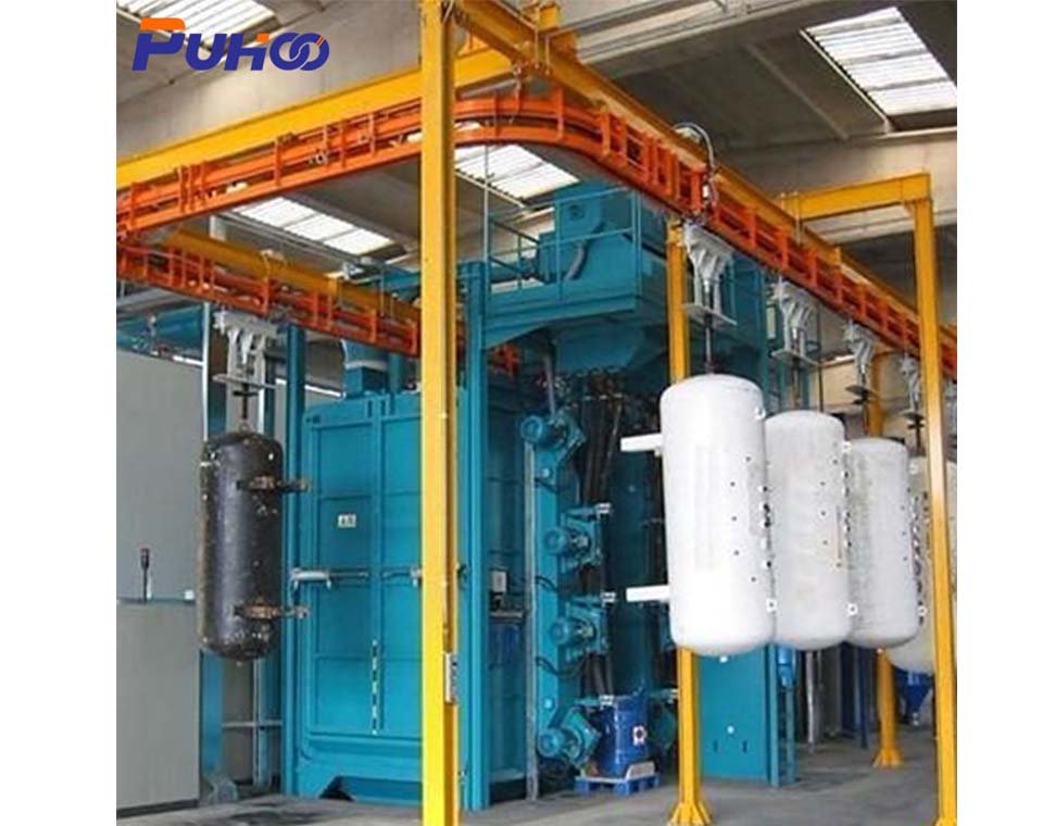 hanging chain type shot blasting machine