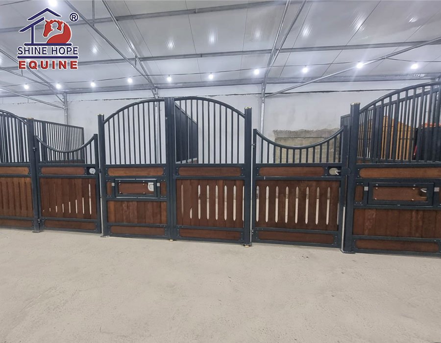 wooden horse stalls