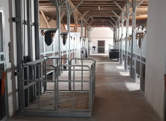 wooden horse stalls
