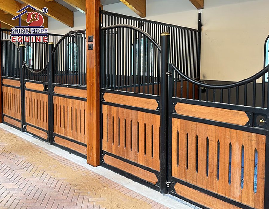 wooden horse stalls