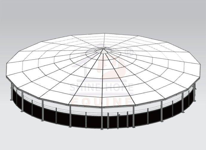 covered round pen